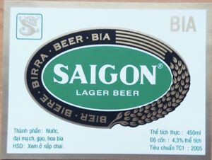 Drink Label: Saigon Lager Beer (SABECO-Saigon Beer Alcohol Beverage ...