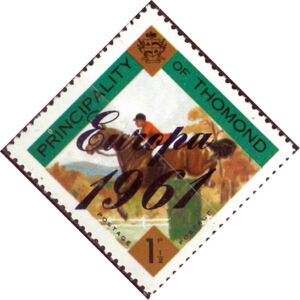 Stamp: Equestrian show jumping - Europa 1961 (Ireland: Cinderella ...