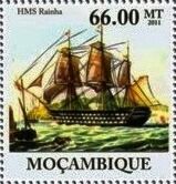 Stamp: HMS Queen (Rainha) (Mozambique(British Warships (2011)) Mi:MZ ...