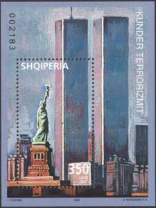 Stamp: Statue of Liberty and World Trade Center (Albania(Anti-Terrorism ...