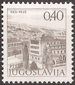 Stamp: Modern buildings in Pec (Yugoslavia(Tourism-Definitive Small) Mi ...