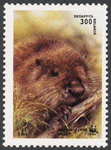 Stamp: European Beaver (Castor fiber) (Belarus(WWF - Global ...