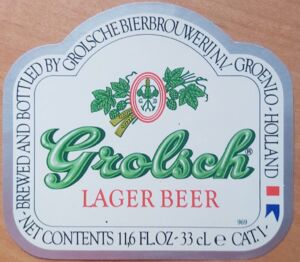 Drink Label: Grolsch Lager Beer (Grolsch Brouwerij, NetherlandsCol:NL ...