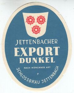 Drink Label: Jettenbacher Export Dunkel (Brauhaus Jettenbach, Germany ...