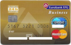 Bank Card: BUSINESS 24h SERICES Eurobank E.F.G. Business MasterCard ...