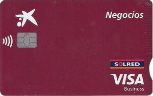 Tarjeta de Banco: SOLRED Negocios Business (Caixabank, EspañaCol:ES-VI-0953