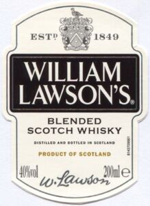 Drink Label: William Lawson's (John Dewar & Sons, ScotlandCol:SQ-WHISK ...