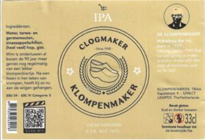Drink Label: Clogmaker – Klompenmaker IPA (De Puttense Brouwerij ...