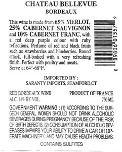 Drink Label: Alfio Moriconi Selection Château Bellevue (Horeau Beylot ...