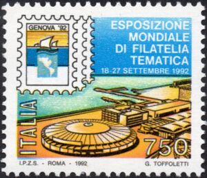 Postzegel: International Stamp Exhibition GENOVA '92 (Italië(Genova '92 ...