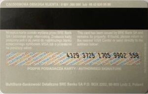 Bank Card: Multibank (BRE Bank SA/MultiBank/mBank, PolandCol:PL-VE-0015.07