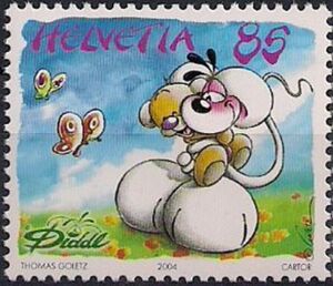 Stamp: Diddl and his Friends (Switzerland) (Diddl cartoon character by ...