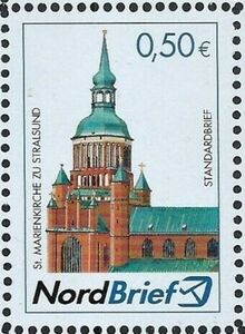 Stamp: Marienkirche zu Stralsund (Germany, Modern Private Post Offices ...