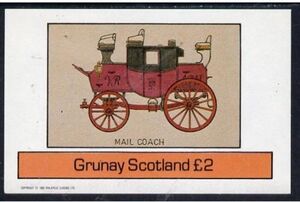 Stamp: Mail Coach (Scotland, Grunay: Cinderella Stamps(Old Transport ...