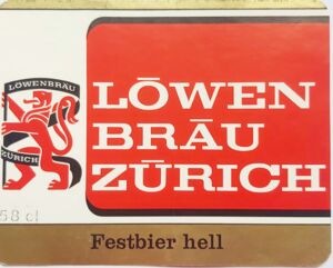 Drink Label: Lowen Brau Zurich (Löwenbräu Zürich, SwitzerlandCol:CH ...