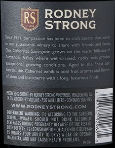 Drink Label: Rodney Strong Alexander Valley Cabernet Sauvignon (Rodney ...