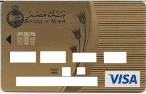 Bank Card: Banque Misr Visa Gold (Banque Misr, EgyptCol:EG-VI-0036
