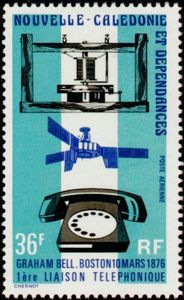Stamp: Centenary of the First Telephone Link (New CaledoniaMi:NC 578,Sn ...