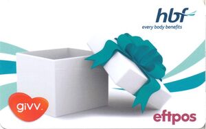 Gift Card: HBF every body benefits (Eftpos cards, Australia(givv kiosk ...