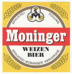 Drink Label: Moninger Weizenbier (Brauerei Moninger AG, Germany ...