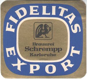 Drink Label: Schrempp Export Fidelitas (Brauerei Schrempp, Germany ...