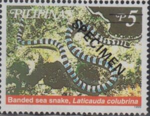 Stamp: Yellow-lipped Sea Krait (Laticauda colubrina) (PhilippinesMi:PH ...