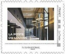 Stamp: Louvre Post Office. Original Murals revealed. (France ...