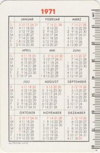 Pocket Calendar: Mansfeld - Stammbetrieb (Germany, Democratic Republic ...