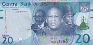 Banknote: 20 Maloti (Lesotho(2022-2023 Issue) Wor:P-27