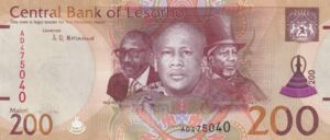 Banknote: 200 Maloti (Lesotho) (2021 Issue) Wor:P-25b