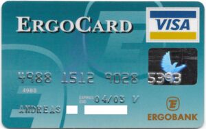 Bank Card: Ergocard E Ergobank Visa (Ergobank S.A., GreeceCol:GR-VI-0643