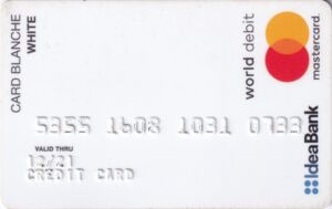 Bank Card: MasterCard World "Card Blanche White" (Idea Bank, UkraineCol ...
