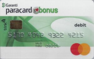 Bank Card: Paracard - Bonus - debit - trink (Garanti Bankası, Türkiye ...