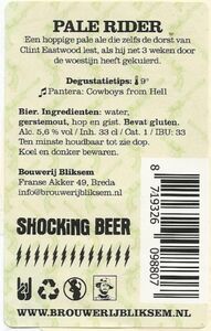 Drink Label: Pale Rider (Brouwerij Bliksem, NetherlandsCol:NL-BEER-027936