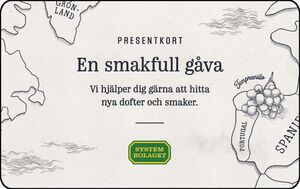 Gift Card: Land map (Systembolaget, Sweden(Systembolaget) Col:S-Syst-002