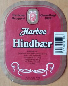 Drink Label: Harboe Hindbaer (Harboes Bryggeri A/S, DenmarkCol:DK-BEER ...