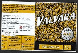 Drink Label: Valencia 11 (Minipivovar Valvara, Czech RepublicCol:CZ ...