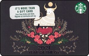 Gift Card: Year of the Ox 2021 (Starbucks, Singapore(Chinese New Year ...