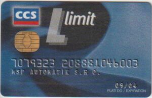 Functional Card: CCS - Limit (Filling Stations, Slovakia(CCS) Col:SK-CCS-001.02