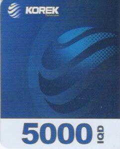 Phonecard: Korek 5000 Mini Card (Blue Reverse - Without Barcode) (Korek ...