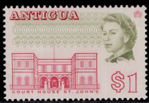 Stamp: Courthouse, St Johns (Antigua and Barbuda(Queen Elizabeth II ...