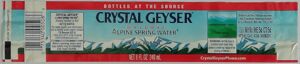 Drink Label: Crystal Geyser (CG Roxane LLC, United States of AmericaCol ...