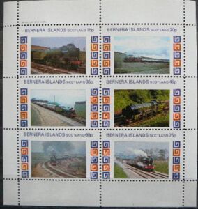 Stamp: Locomotives (Scotland, Bernera Island: Cinderella Stamps(Trains ...