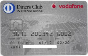 Bank Card: Diners Club INTERNATIONAL vodafone (ALPHA BANK, GreeceCol:GR ...