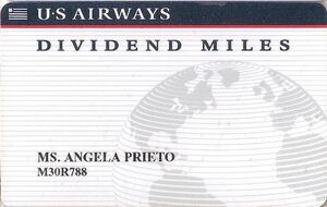 Functional Card: US Airways - Dividend Miles (Airlines, United States ...