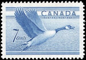 Stamp: Canada Goose (Branta canadensis) in flight (CanadaMi:CA 274,Sn ...