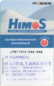 Transport Ticket: Himos Axess (Himos - Ski Resort, Finland(Himos) Col ...