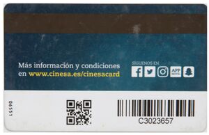 Tarjeta Funcional: Cinesa Card (Cinema, España(Cinesa) Col:ES-CNS-005