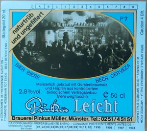 Drink Label: Pinkus Leicht (Brauerei Pinkus Müller, Germany, Federal ...