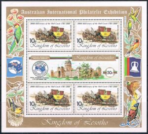 Stamp: Bath Mail Coach (1784) (Lesotho(Mail Coach Bicentenary and ...